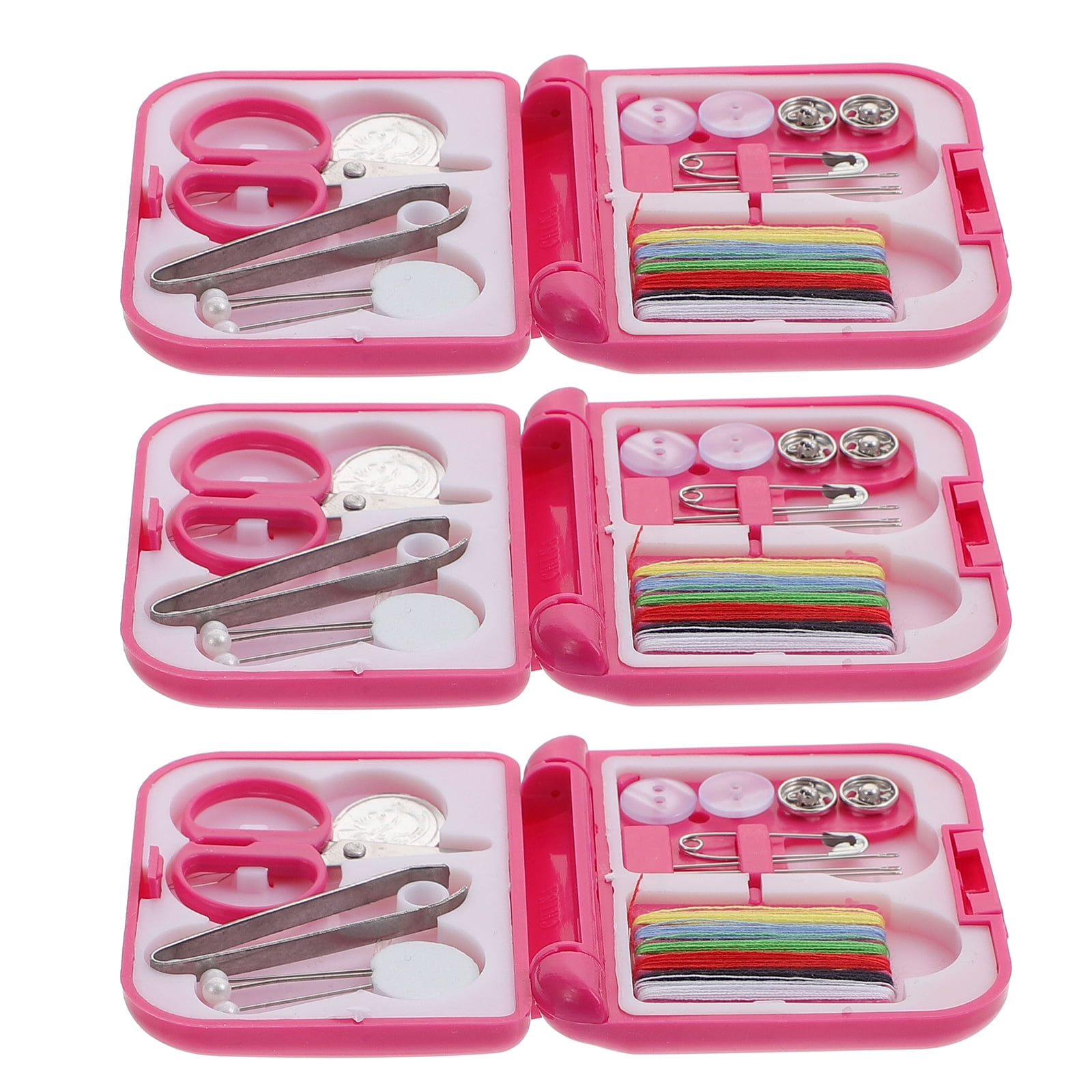 WRISTBIQUE Hand Sewing Thread Tools 3Set 1.5In Pink - Walmart.com