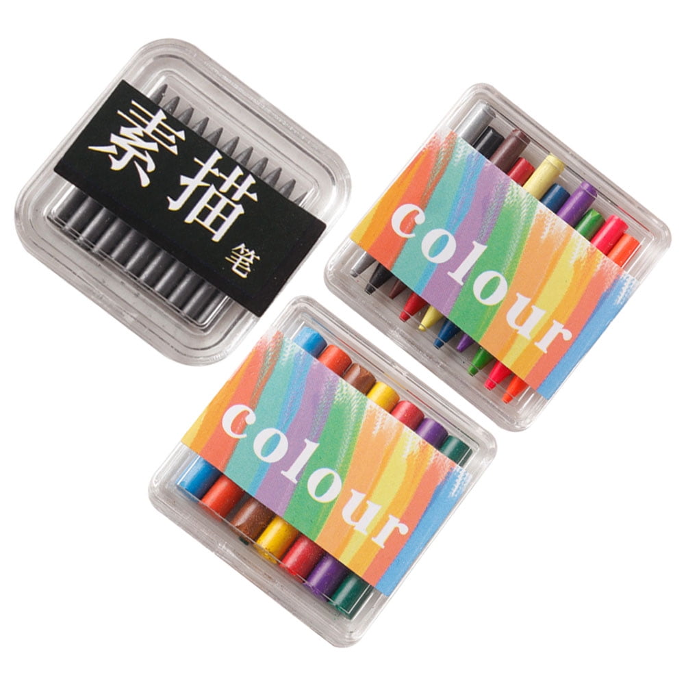 3 Boxes Dollhouse Crayons Mini Landscape Decor Photo Props Rainbow ...