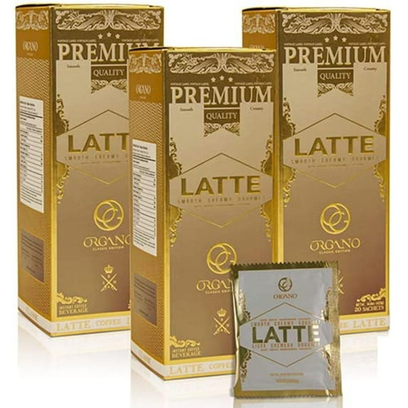 3 Boxes Gourmet Cafe Latte,100% Certified Ganoderma Lucidum (60 Sachets) - Walmart.com