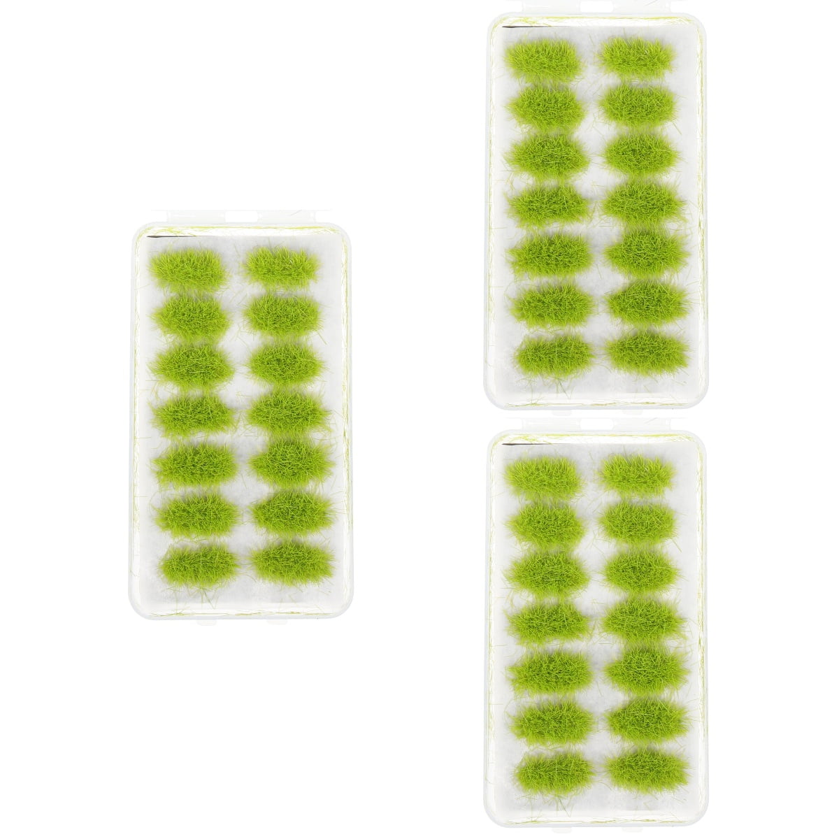 3 Boxes Miniature Terrain Grass Basket Model Artificial Grass 11X6.2CM ...