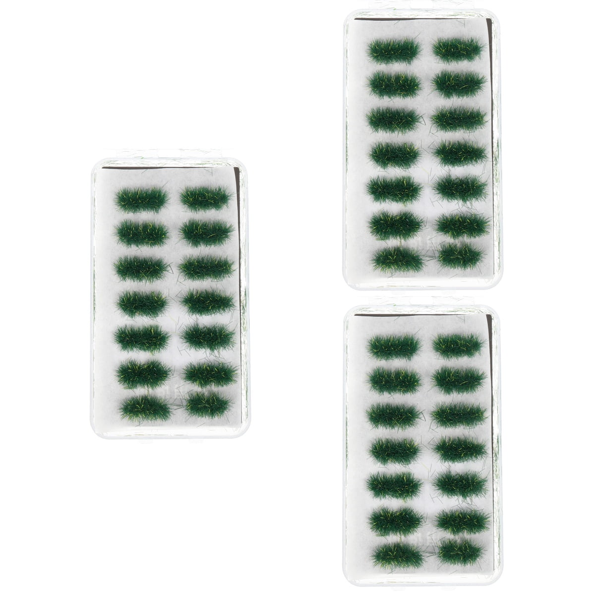 3 Boxes Terrarium Grass Basket Model Simulated Tuft - Walmart.com