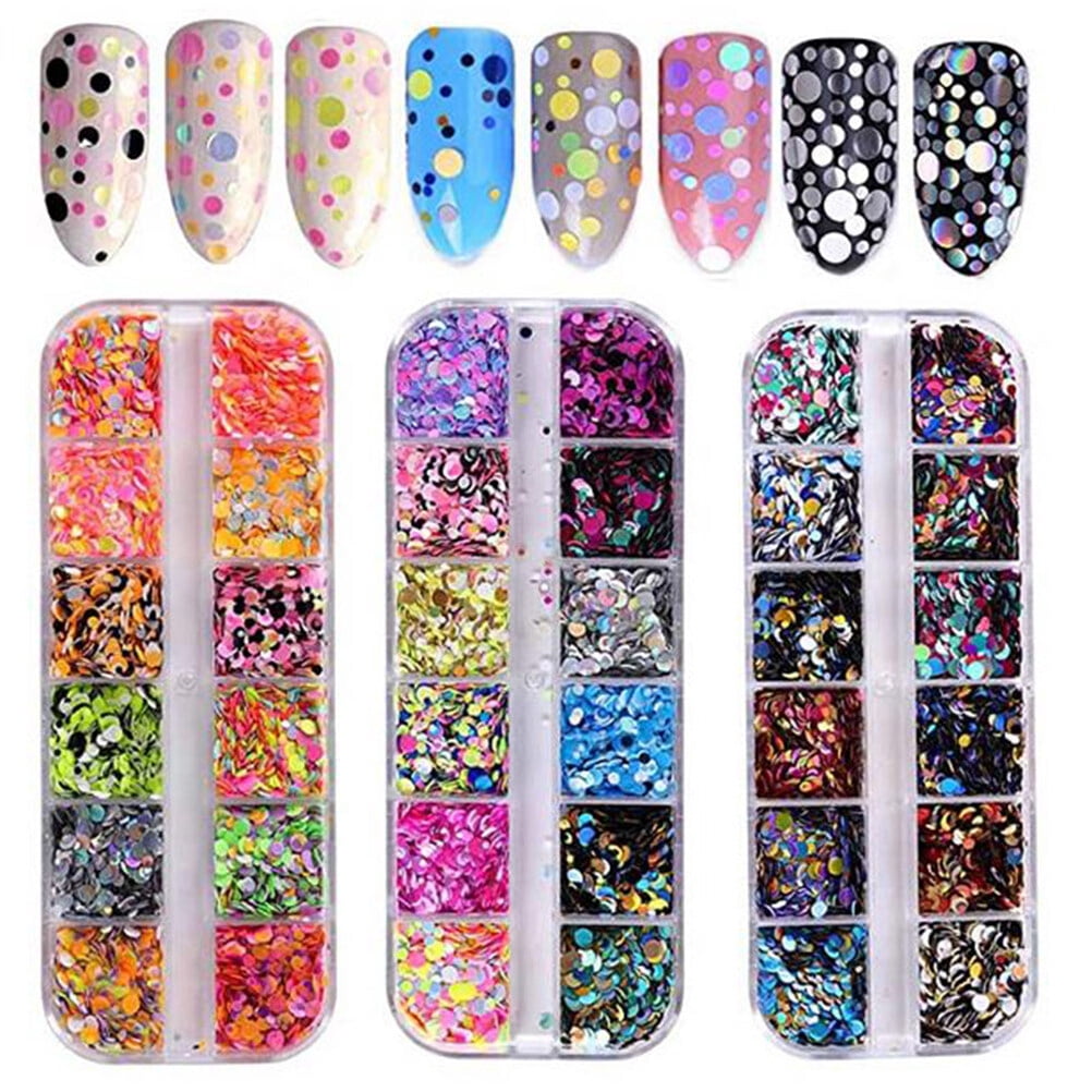 3 Boxes Ultra-thin Sequins Nail Art Glitter Mini Sequins Paillette ...