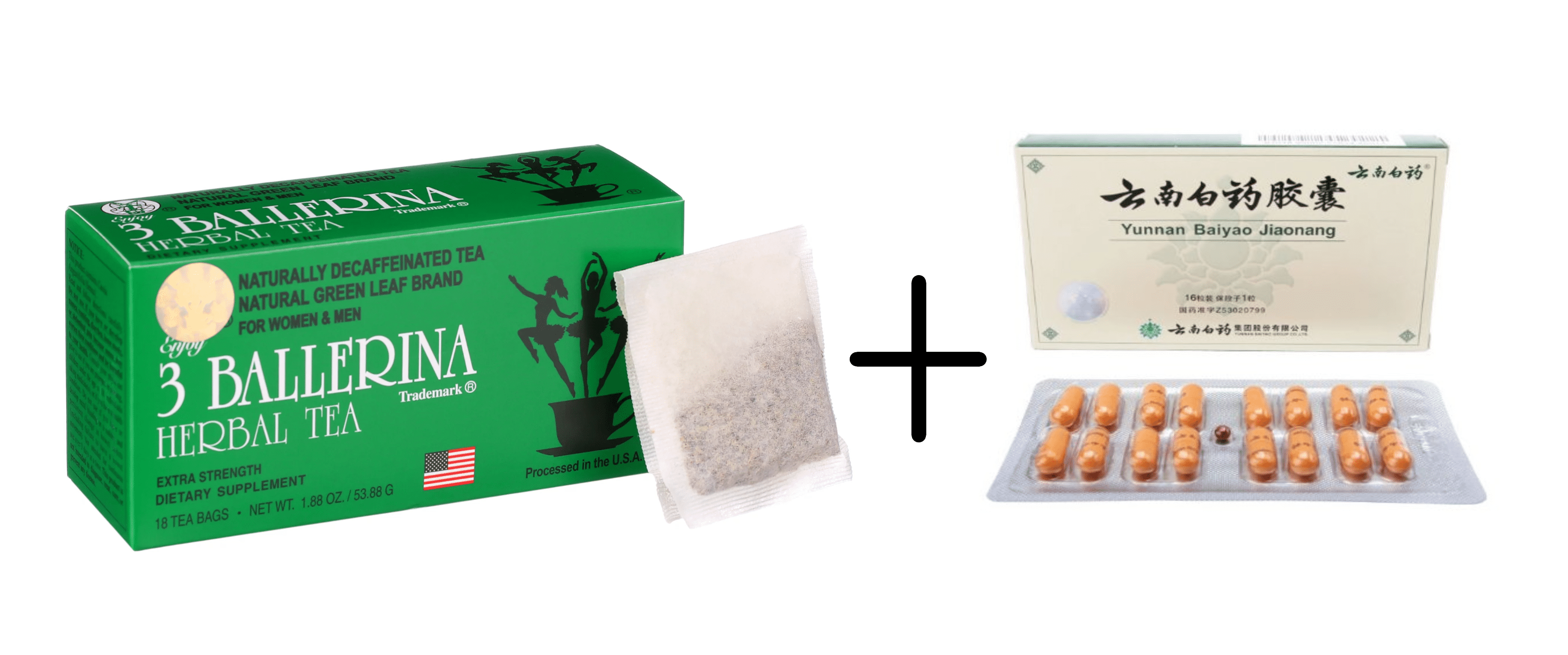 Yunnan Baiyao Traditional Medicinal Capsules (320 Count) & 3 Ballerina ...