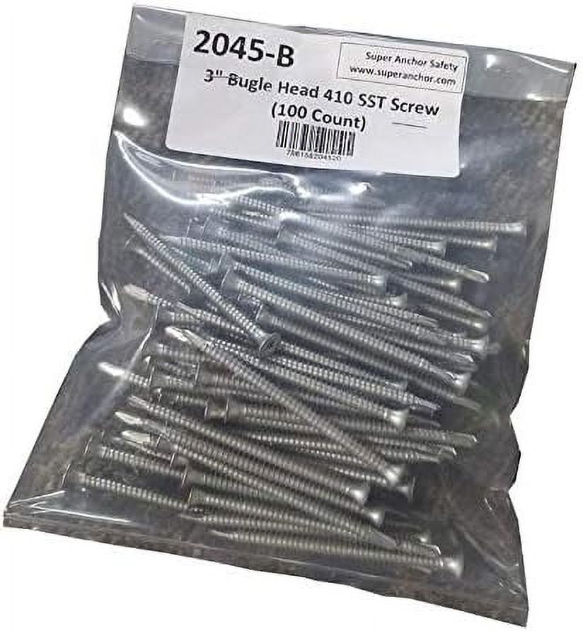 3" Bugle Head 410 SST Screws for D-Minus/RetroFit Anchors - 100 Count ...