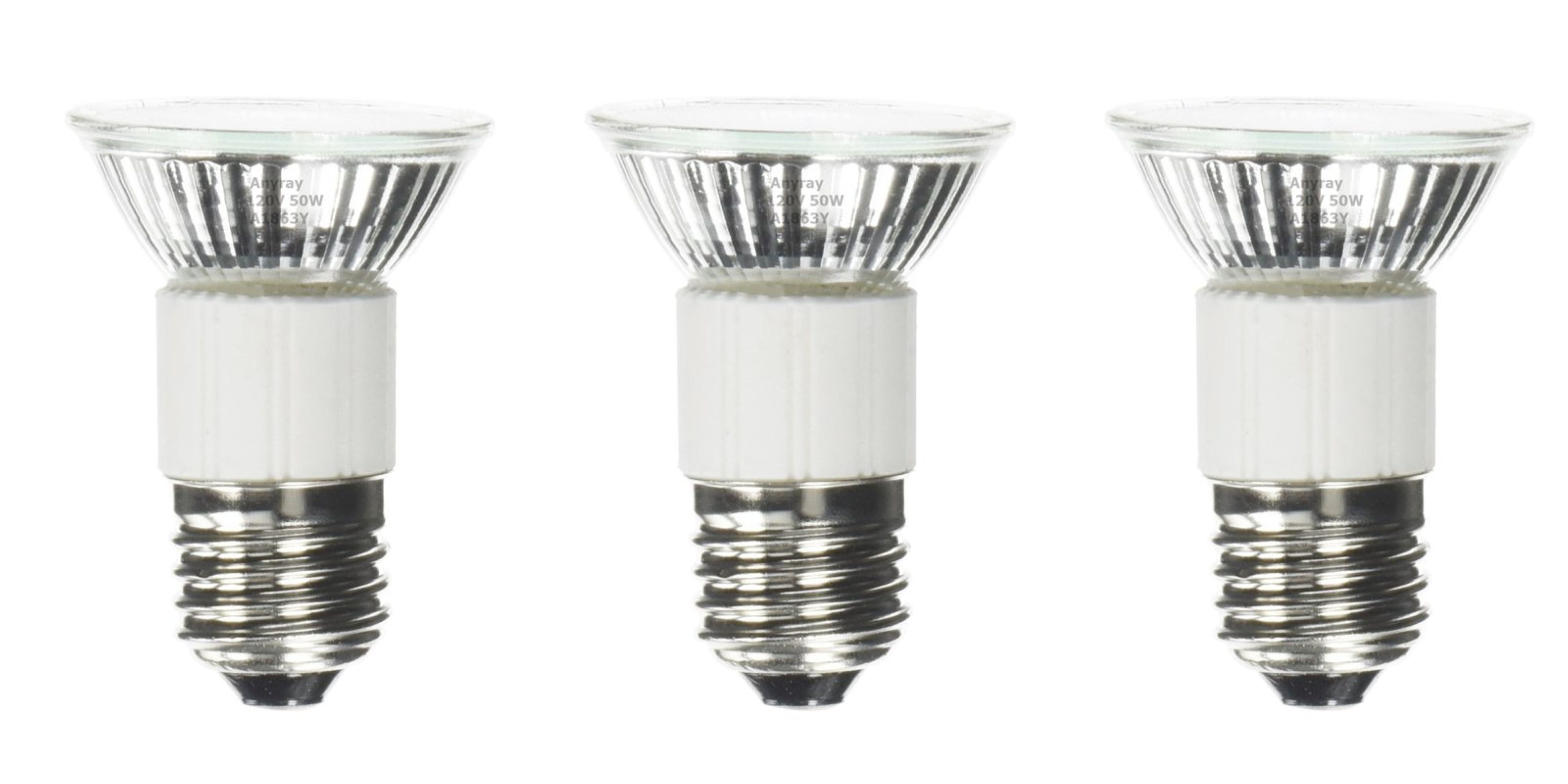 3-Bulbs JDR 50 Watt Medium (50 degree) E26 Base 120V 50W Hood Light ...
