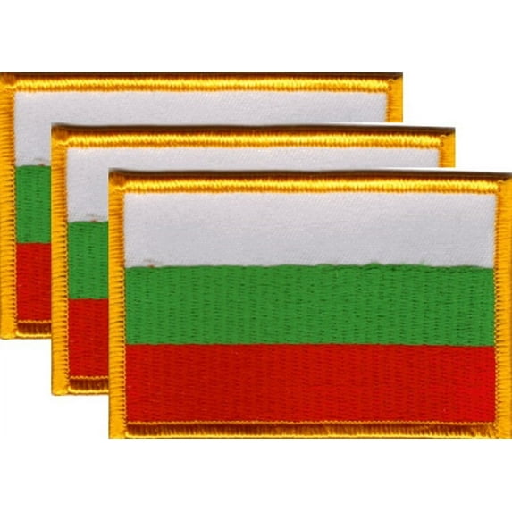 3 Bulgaria Flag Patches, Embroidered Iron On or Sew On, Measures 3.50" x 2.25" - Walmart.com