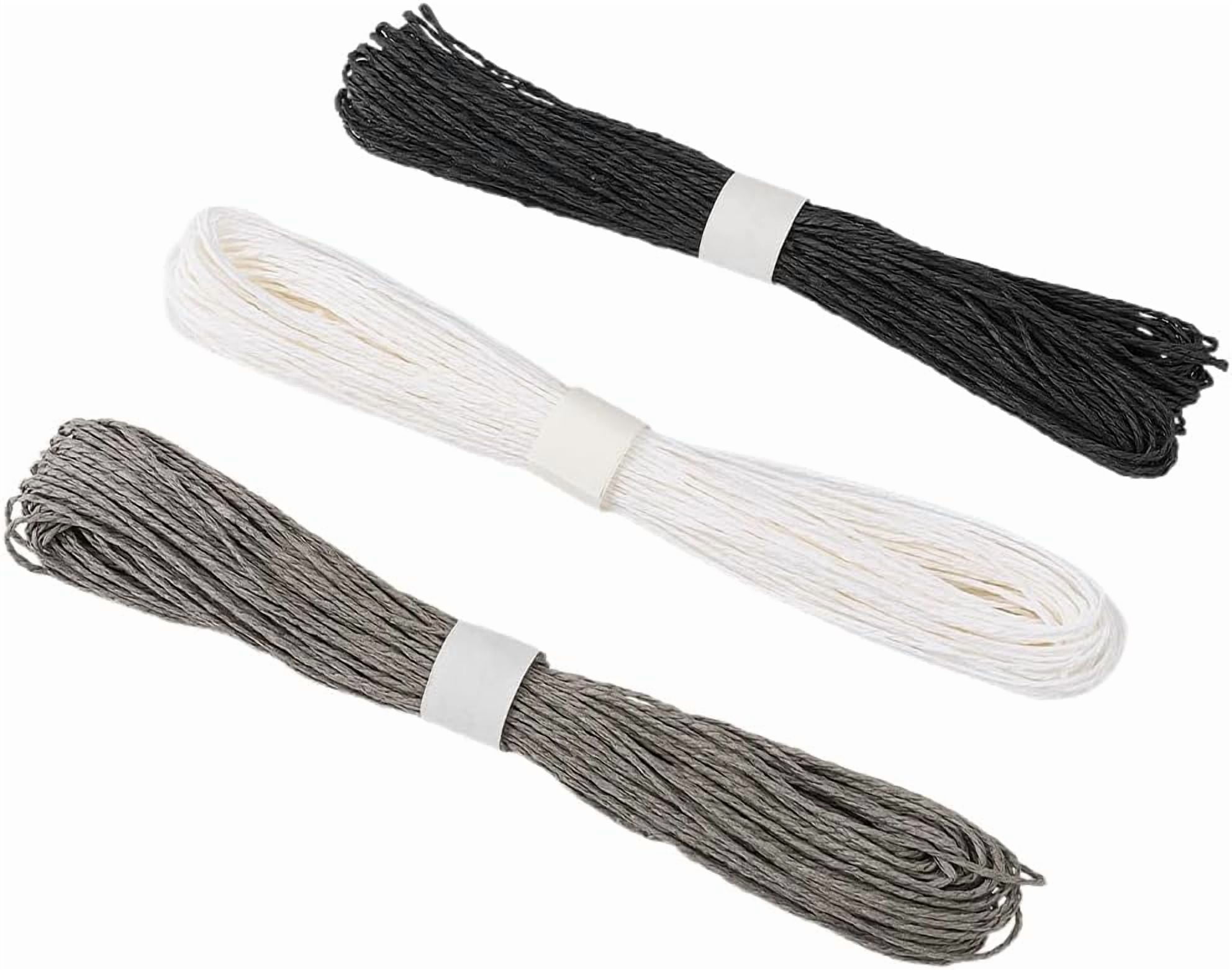 3 Bundles 98.4 Yards Raffia Paper Craft Rope Wrapping Paper String ...