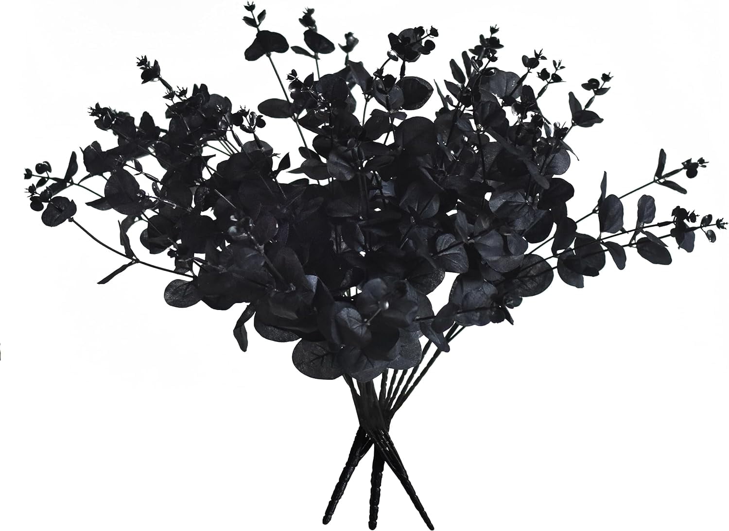 3 Bundles Artificial Black Eucalyptus Stems,48 Branches Eucalyptus ...