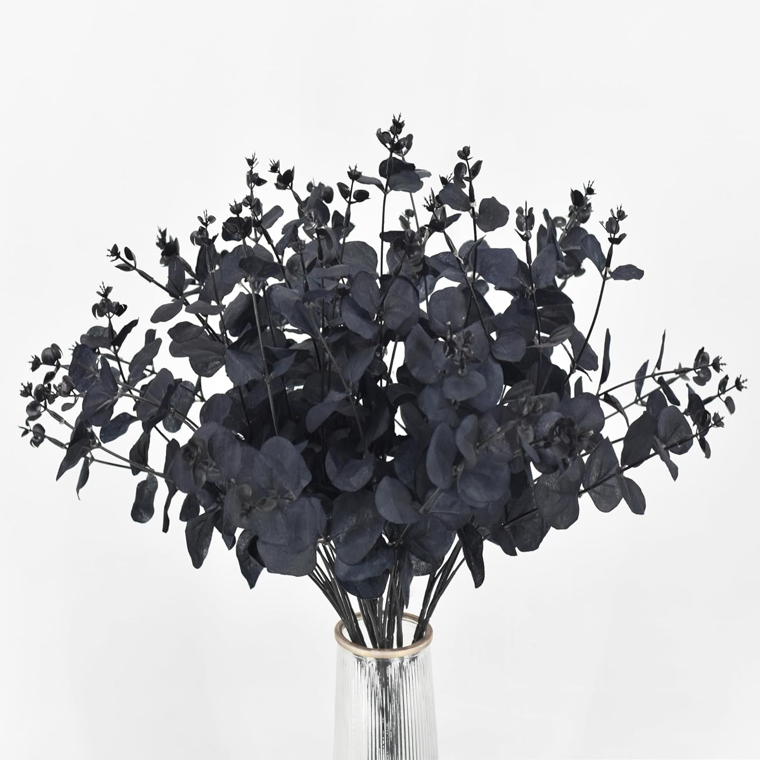 3 Bundles Artificial Black Eucalyptus Stems,48 Branches Eucalyptus ...