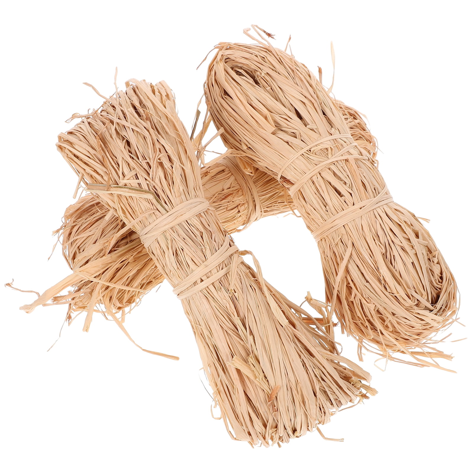 3 Bundles Natural Raffia Ribbon for Flower Bouquet Rustic Ribbon Gift ...