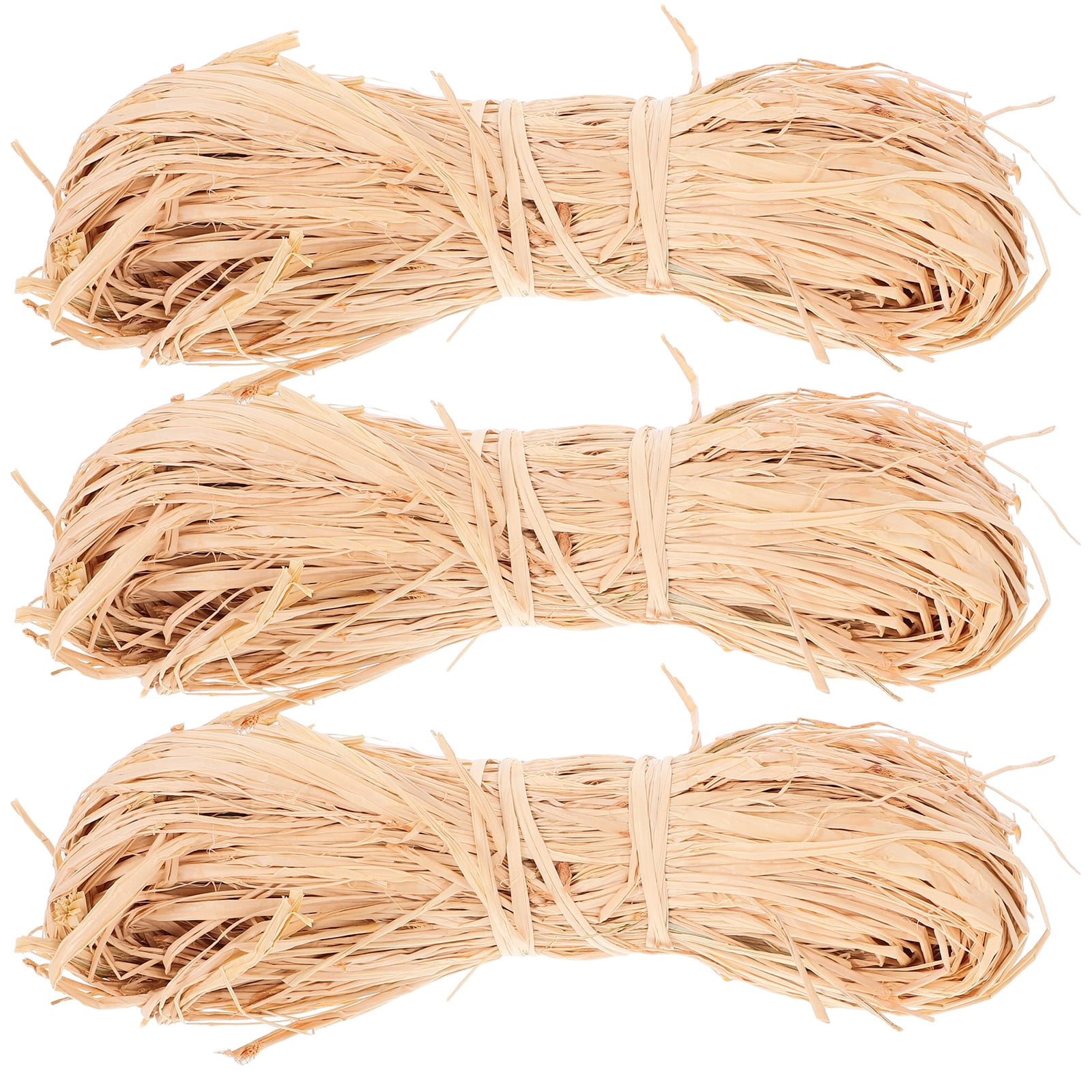 3 Bundles Natural Raffia Shredded Filler Straw for Florist Bouquets ...