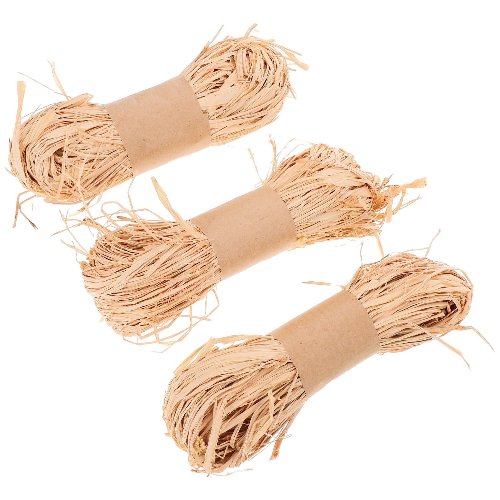 ifundom Raffia Ropes Raffia Grass Light Yellow 3Pcs - Walmart.com