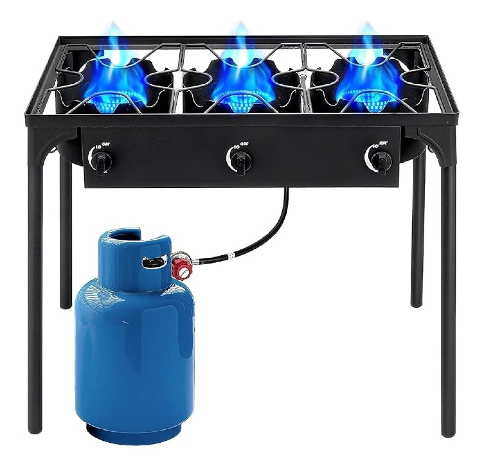3 Burner Propane |225,000 BTU High-Pressure Gas Stove with Regulator ...