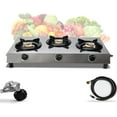 3 Burner Propane Stove -Stainless Steel Cooktop Camping Stove ...