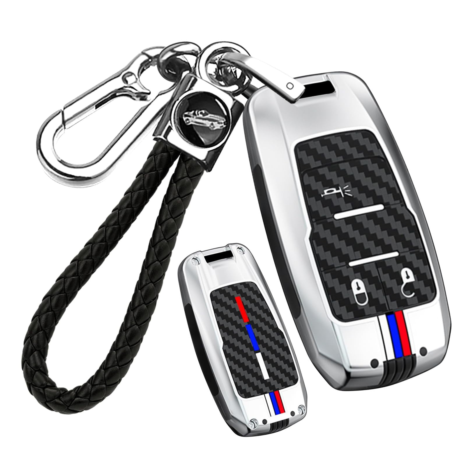3-Button Carbon Pattern Car Key Shell Compatible with Dodge Ram 1500 ...