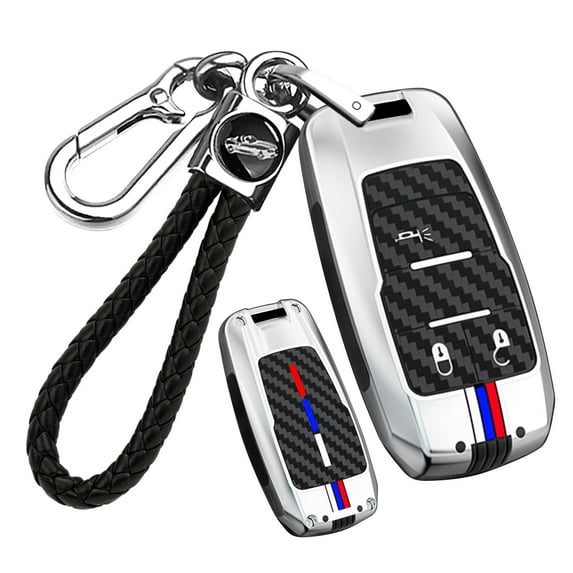 3-Button Carbon Pattern Car Key Shell Compatible with Dodge Ram 1500 ...