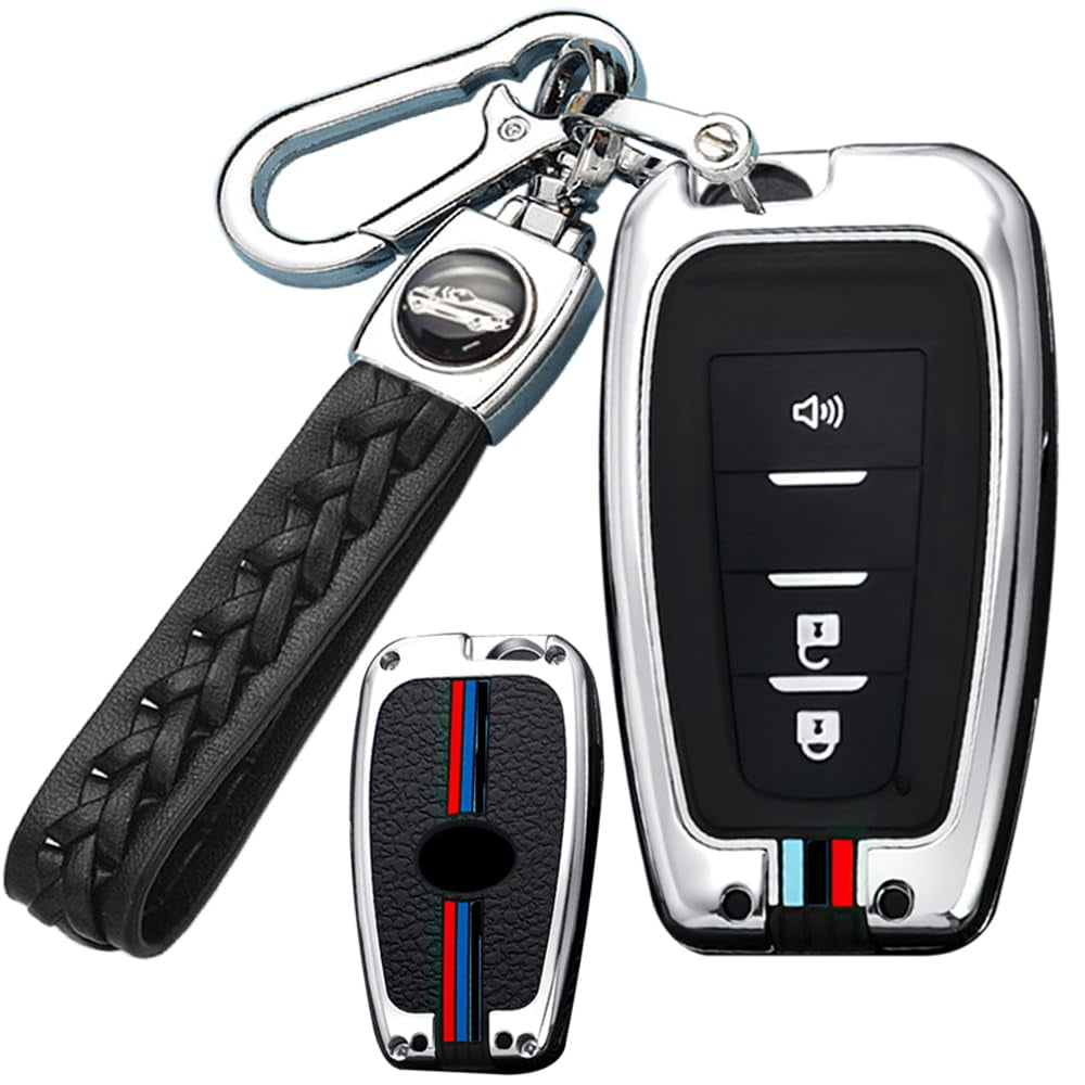 3 Button Key Fob Cover Compatible with Toyota 2018-2023 Camry RAV4 ...
