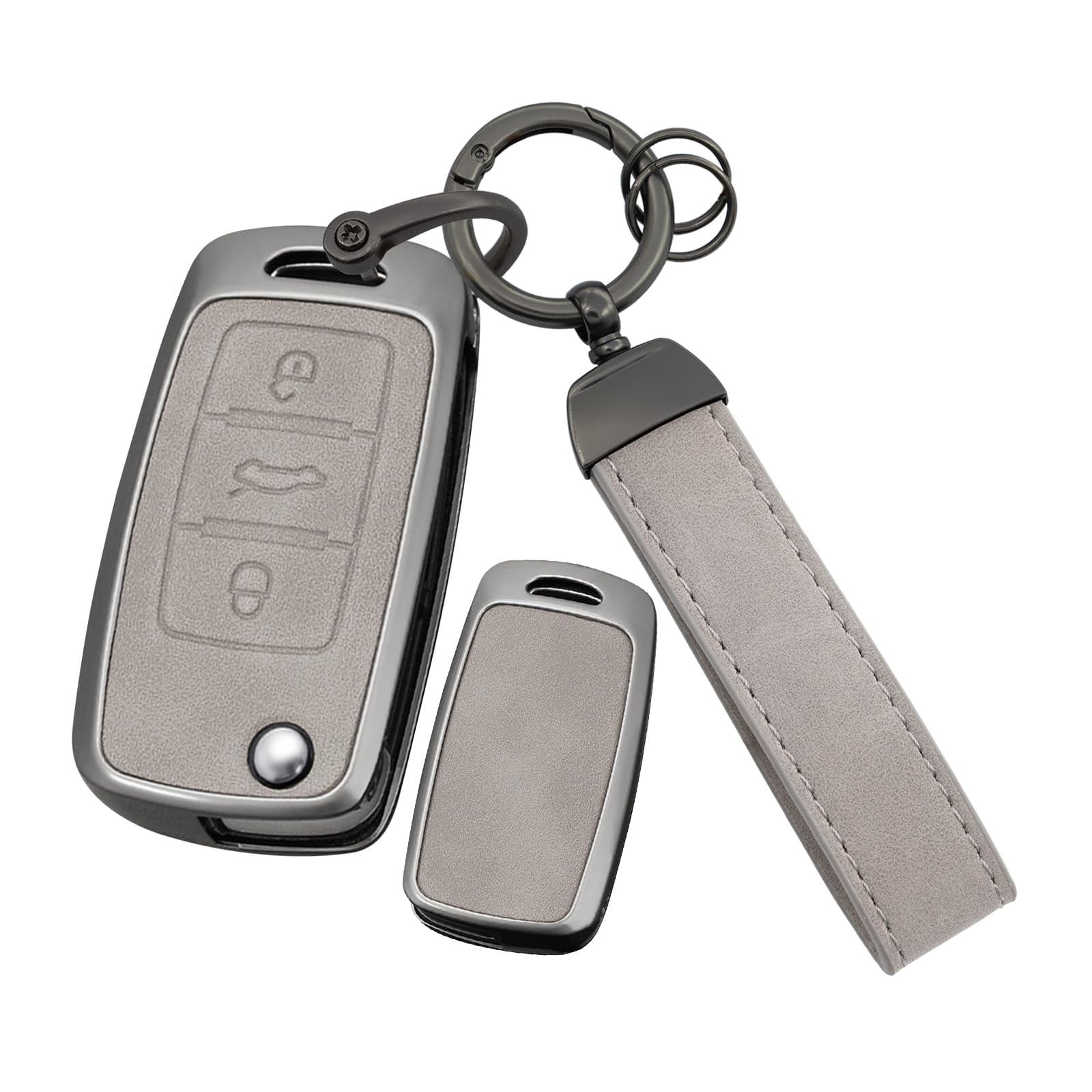 3-Button Key Fob Shell Case Fit for VW Flip Folding Key Remote,Metal ...
