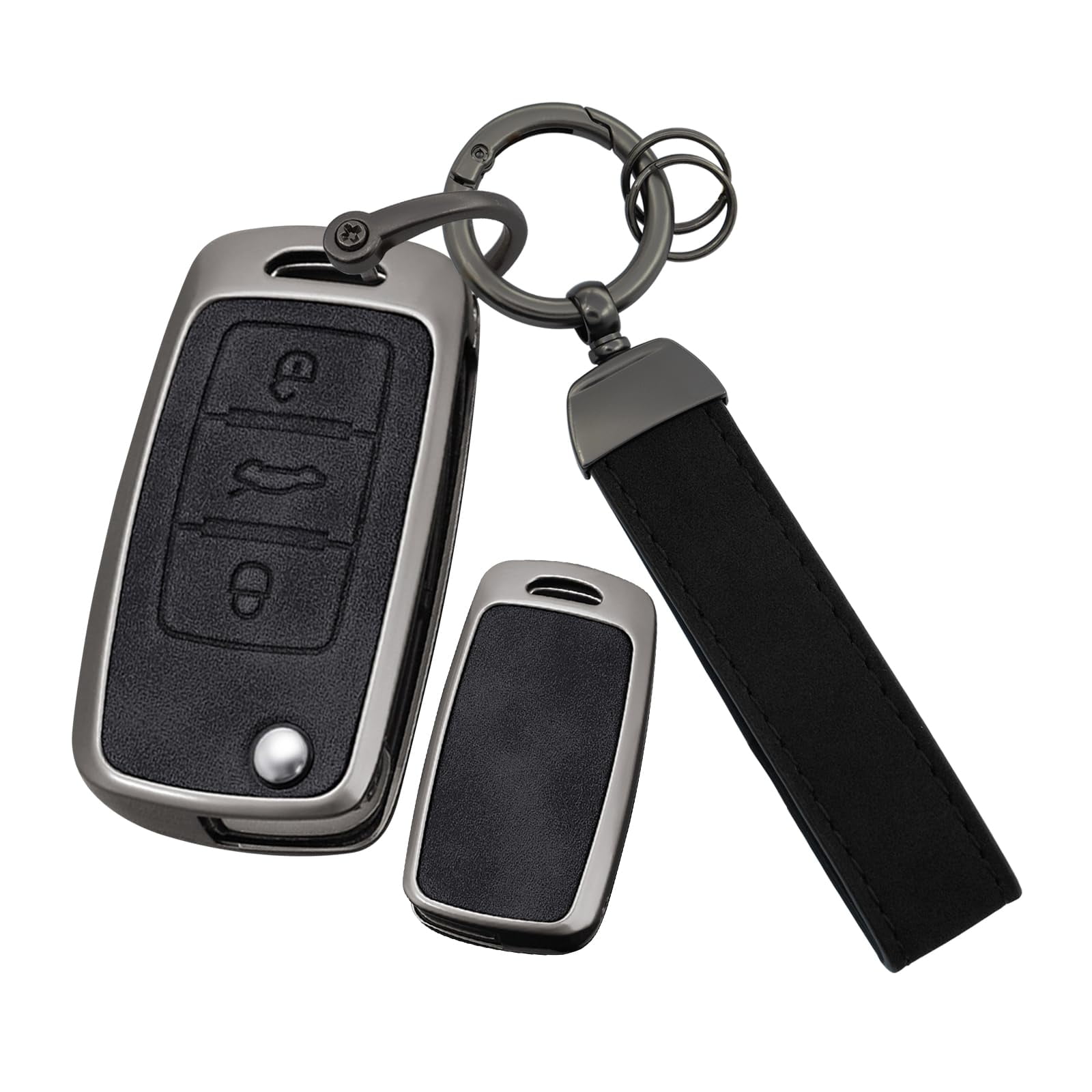 3-Button Key Fob Shell Case Fit for VW Flip Folding Key Remote,Metal ...