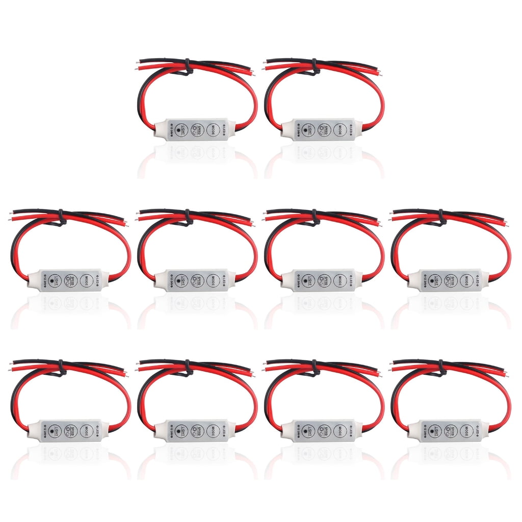 3 Button LED Dimmer Controller 8 Levels Brightness Adjustment ...