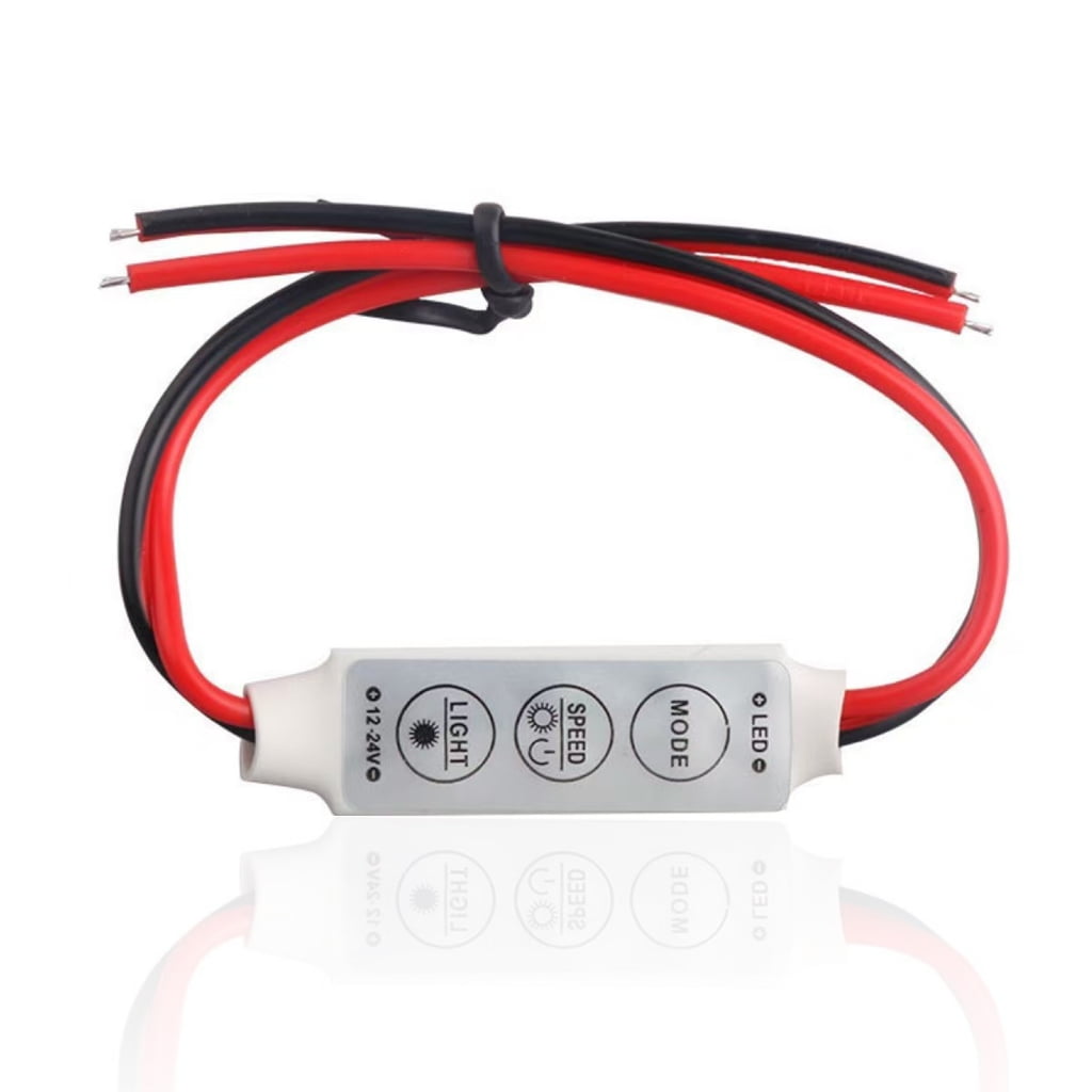 3 Button LED Dimmer Controller 8 Levels Brightness Adjustment ...