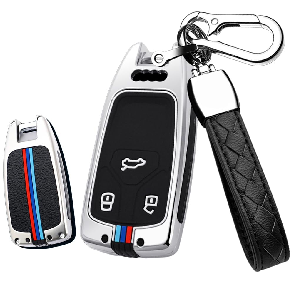 3 Button Key Fob Cover for Audi A4 S4 RS4 B9 A5 F5 S5 RS5 A6 A7 C8 A8 ...