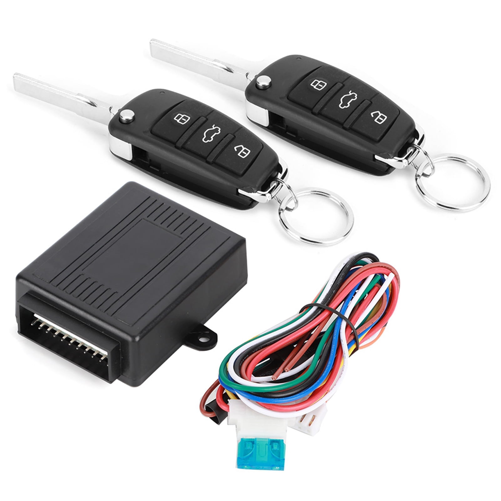 3-Button Universal Car Alarm System with Keyless Central Lock and ...