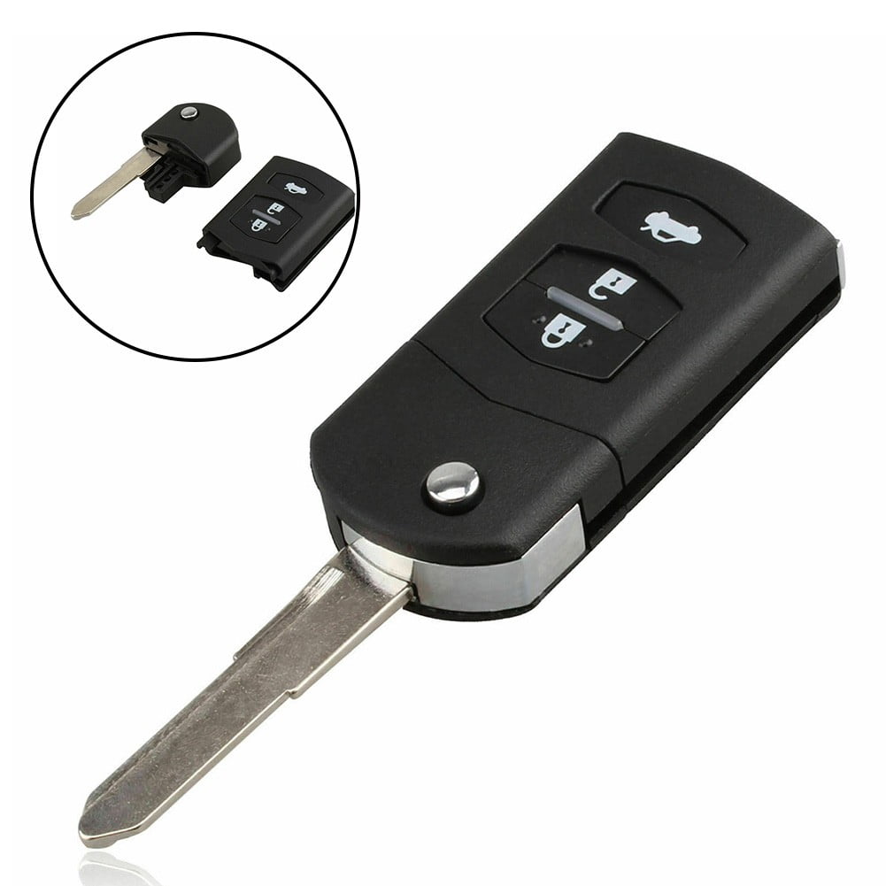 3 Buttons Key Fob Case Shell Blade For Mazda 2 3 5 6 8 RX8 MX5 ...