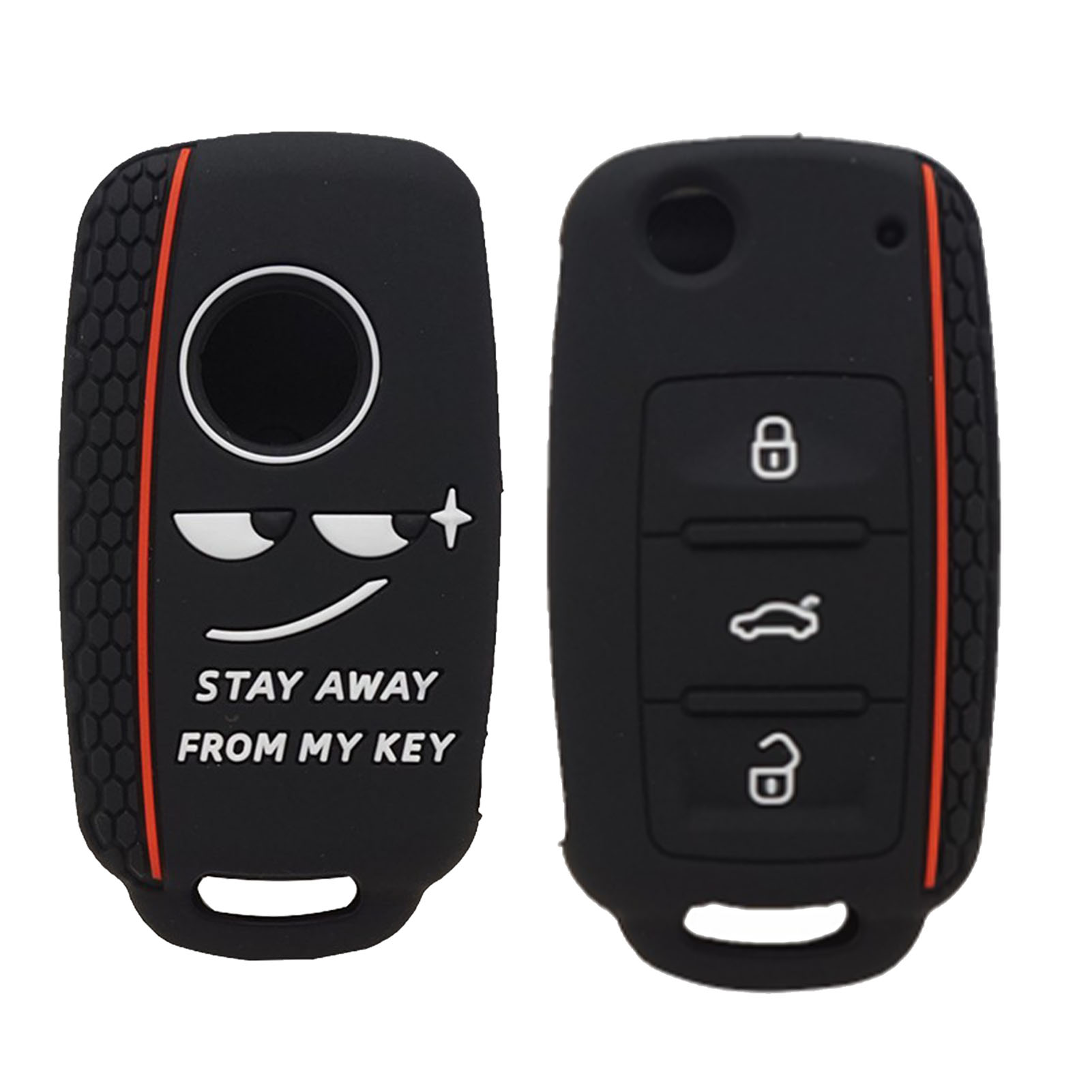 3 Buttons Key Fob Cover Case Silicone Key Fob Skin Jacket Portable Car ...