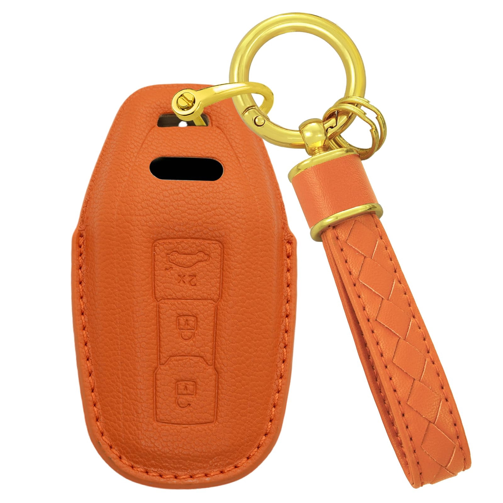 3 Buttons Premium Leather Key Fob Cover Compatible with Audi Q5/SQ5 ...