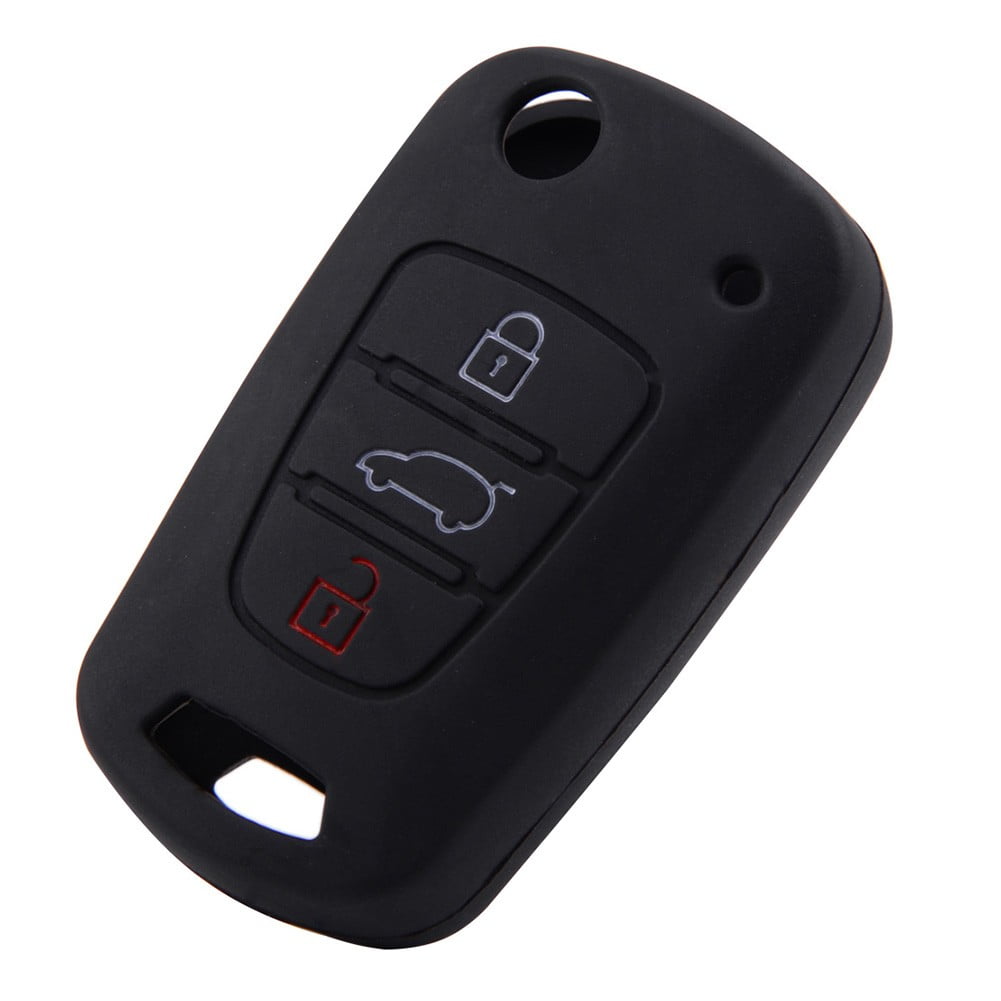 3 Buttons Silicone Car Key Cover Case For Kia RIO K2 For Hyundai I20 ...