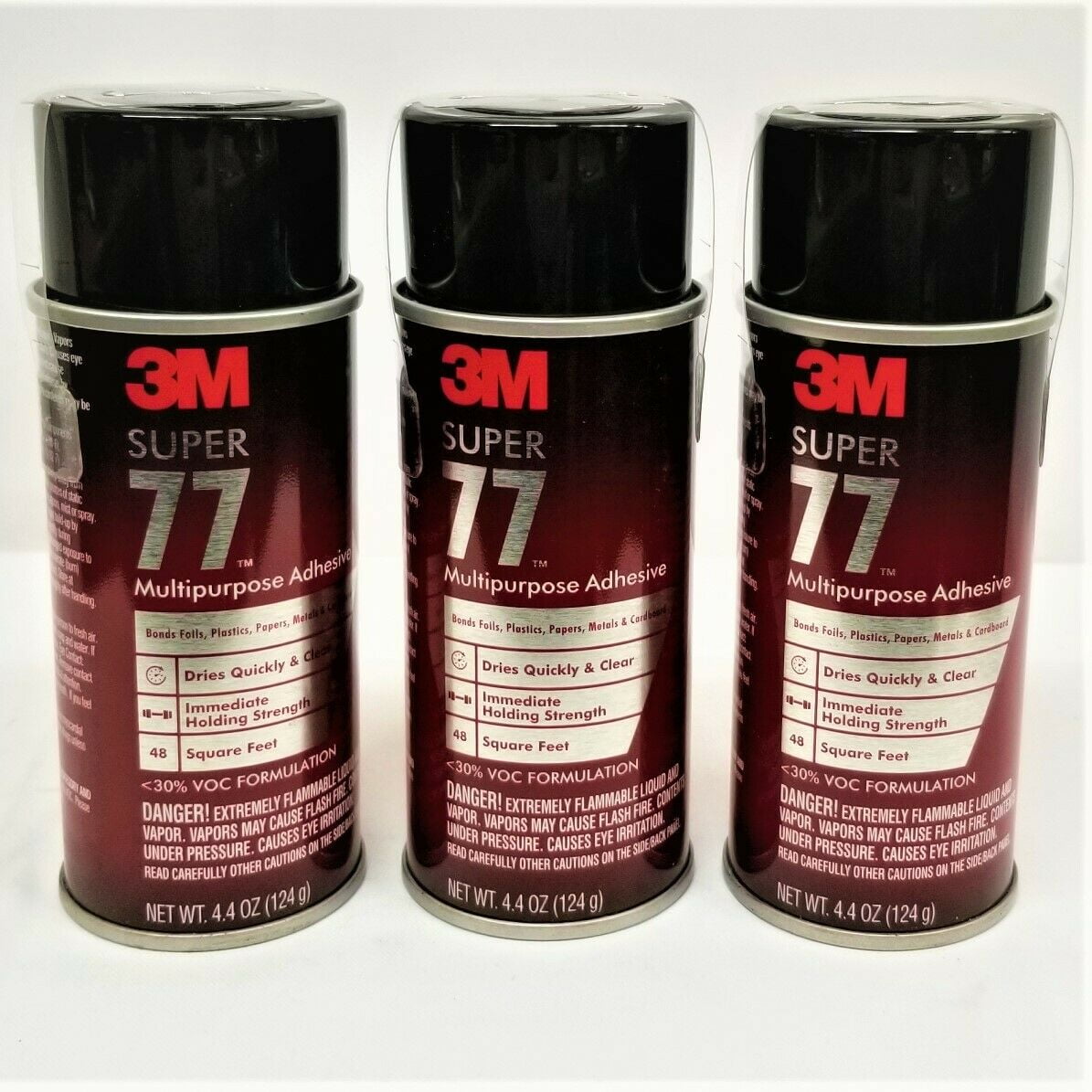 3 CANS - 3M™ Super 77 Multipurpose Adhesive - NEW, SEALED, NET WT 4.4 ...