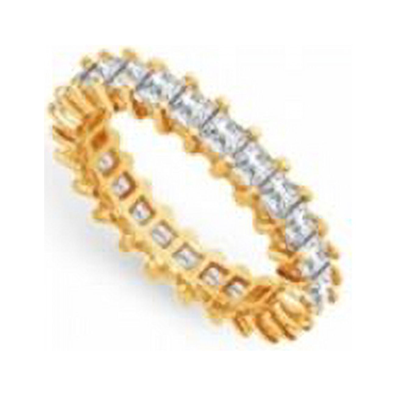 3 CT Diamond Eternity Band 18K Yellow Gold Third & Fourth Wedding ...