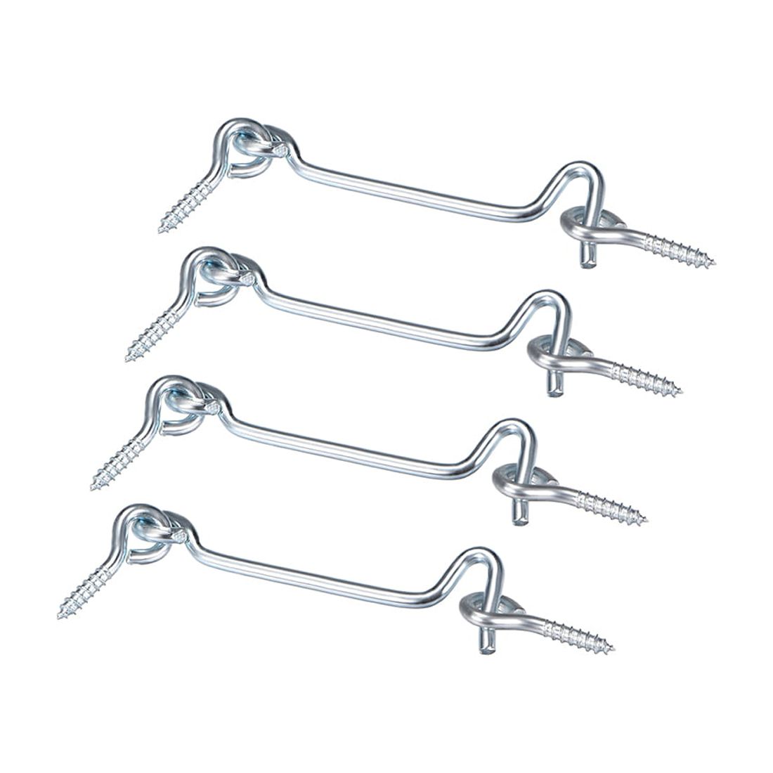 3" Cabin Hook Eye Latch Carbon Steel Zinc plating 4 Pack - Walmart.com