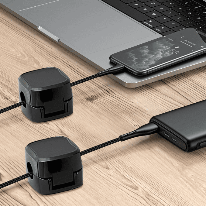 3 Cable Clips, Magnetic Cable Organizer, Cable Management Desk Cable ...