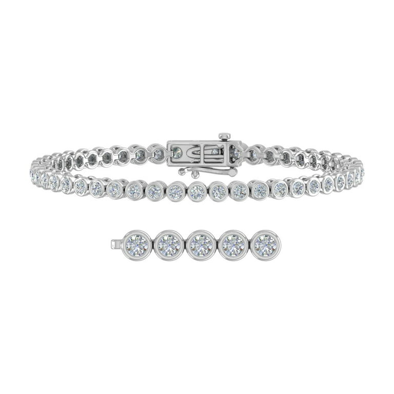 Bezel set diamond bracelet white gold store