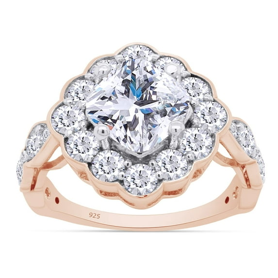 3 Carat Center 6.5MM Cushion Cut Lab Created Moissanite Diamond Cushion ...