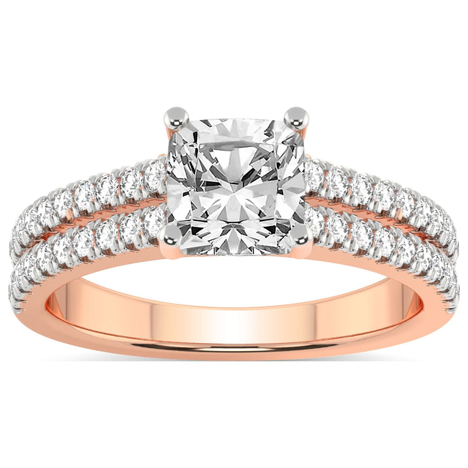 3 Carat IGI Certified Cushion Shape Lab Grown Diamond Engagement Ring ...