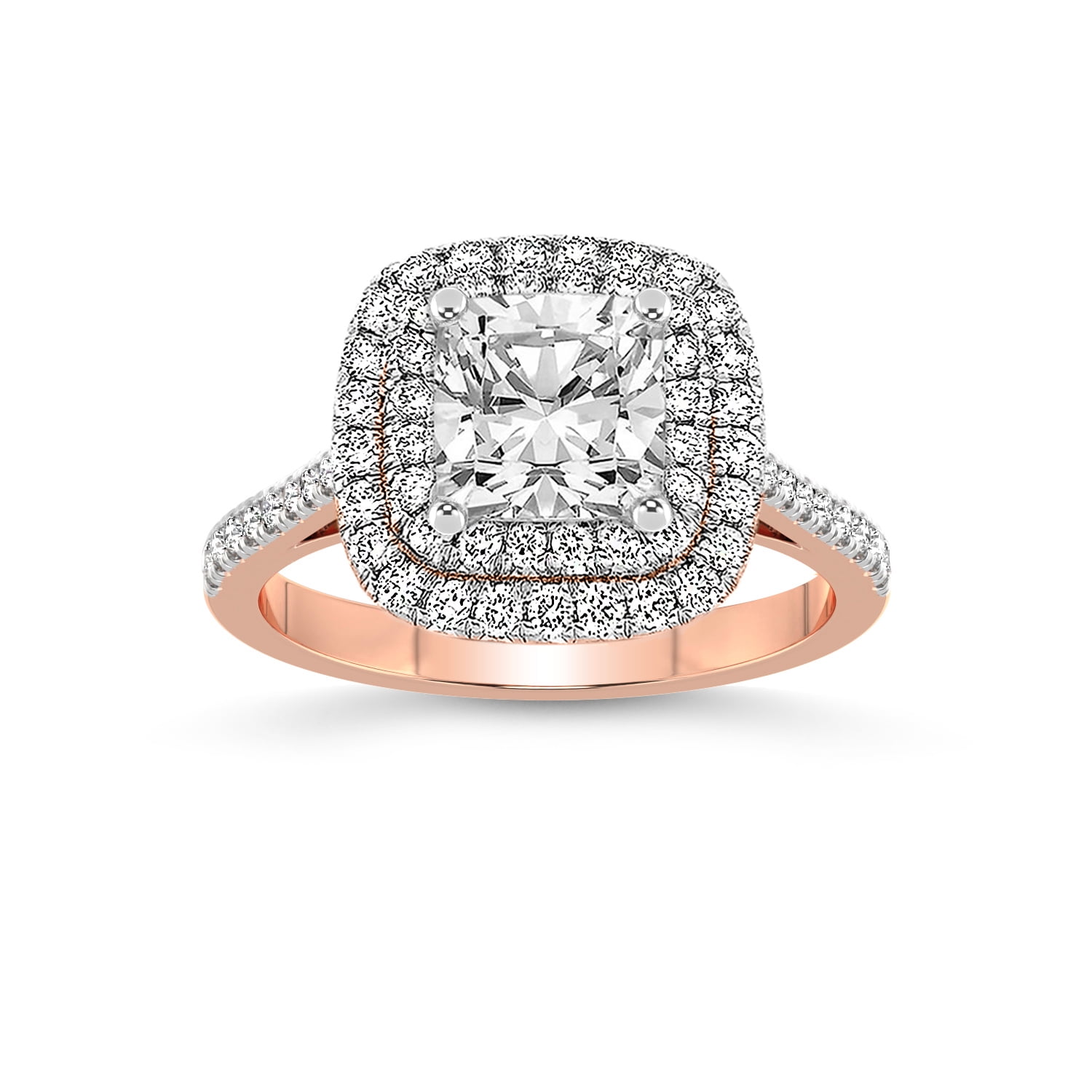 3 Carat | IGI Certified Cushion Shape Lab Grown Diamond Engagement Ring ...