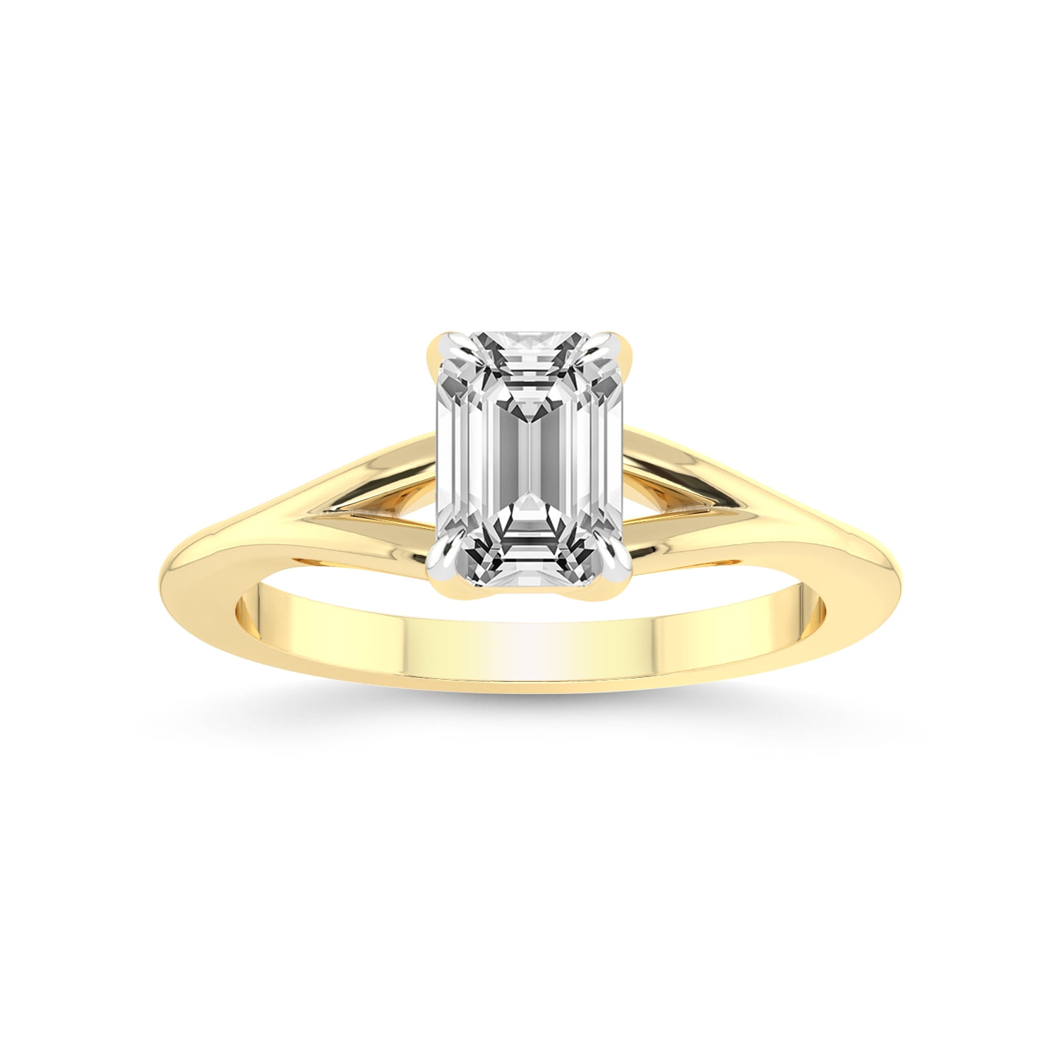 3 Carat IGI Certified Emerald Shape Lab Grown Diamond Engagement Ring ...