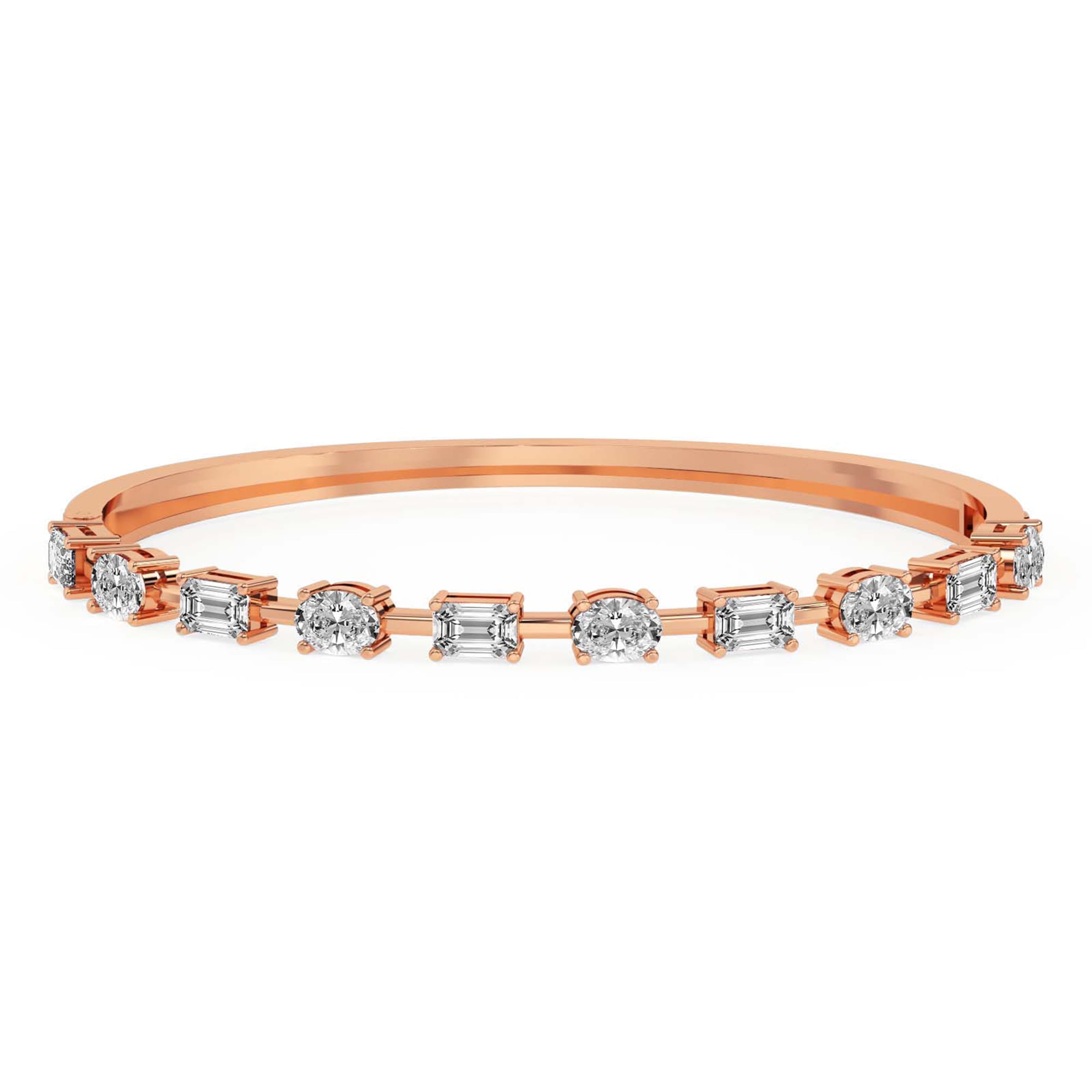 3 Carat IGI Certified Lab Grown Diamond Bangle Bracelet For Women | 14K ...