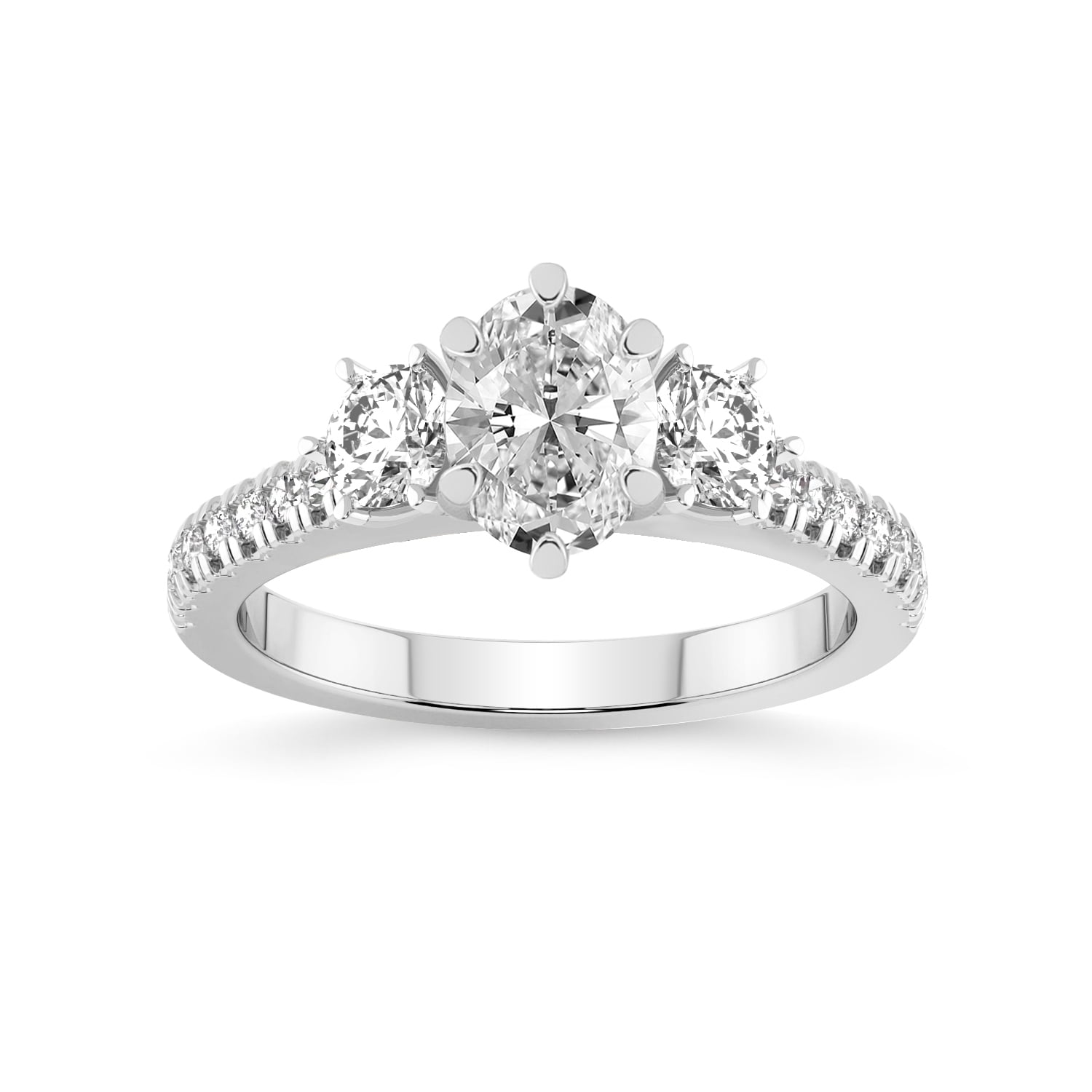 3 Carat IGI Certified Oval Shape Lab Grown Diamond Engagement Ring ...
