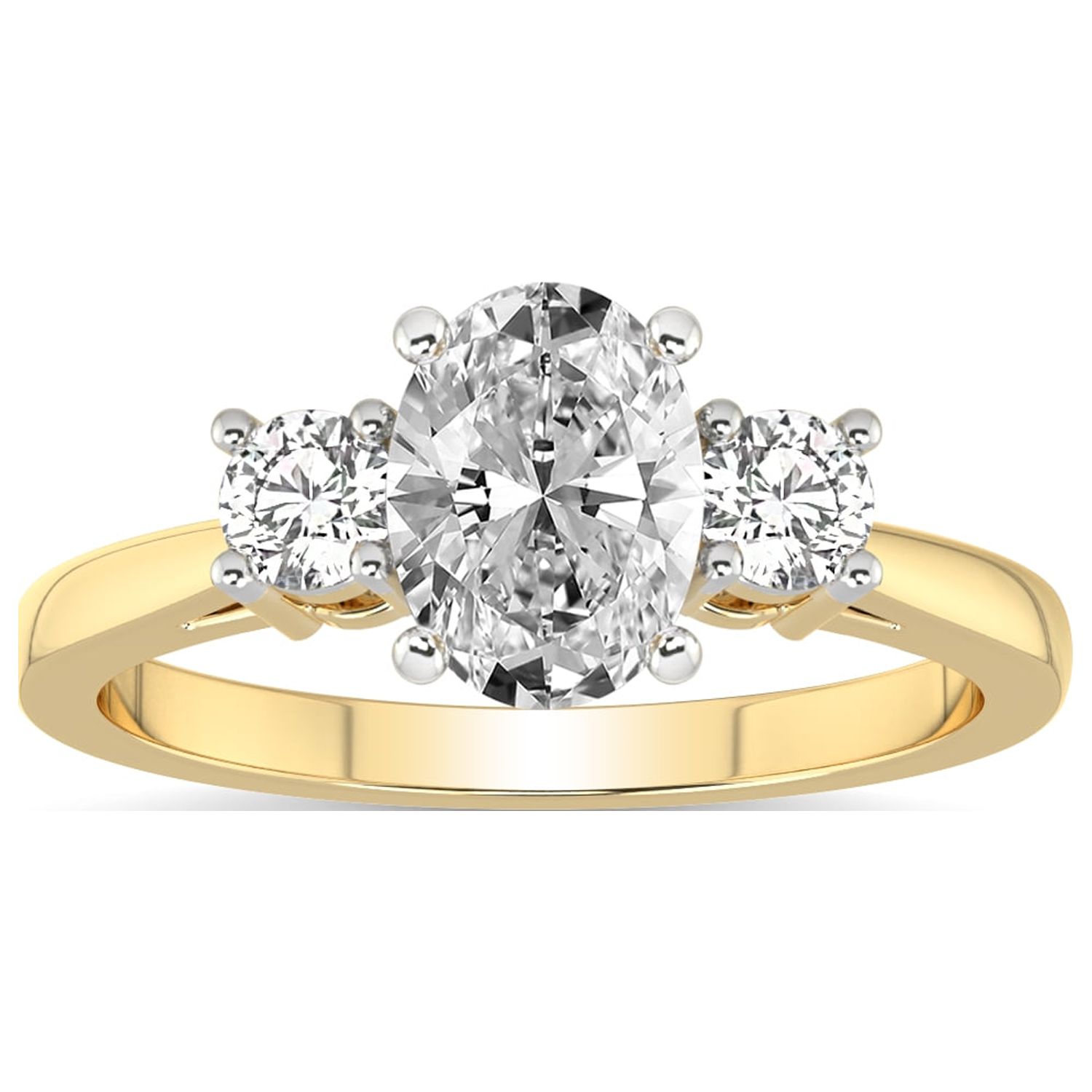 IGI Certified 3 Carat Oval Shape Lab Grown Diamond Engagement Ring ...