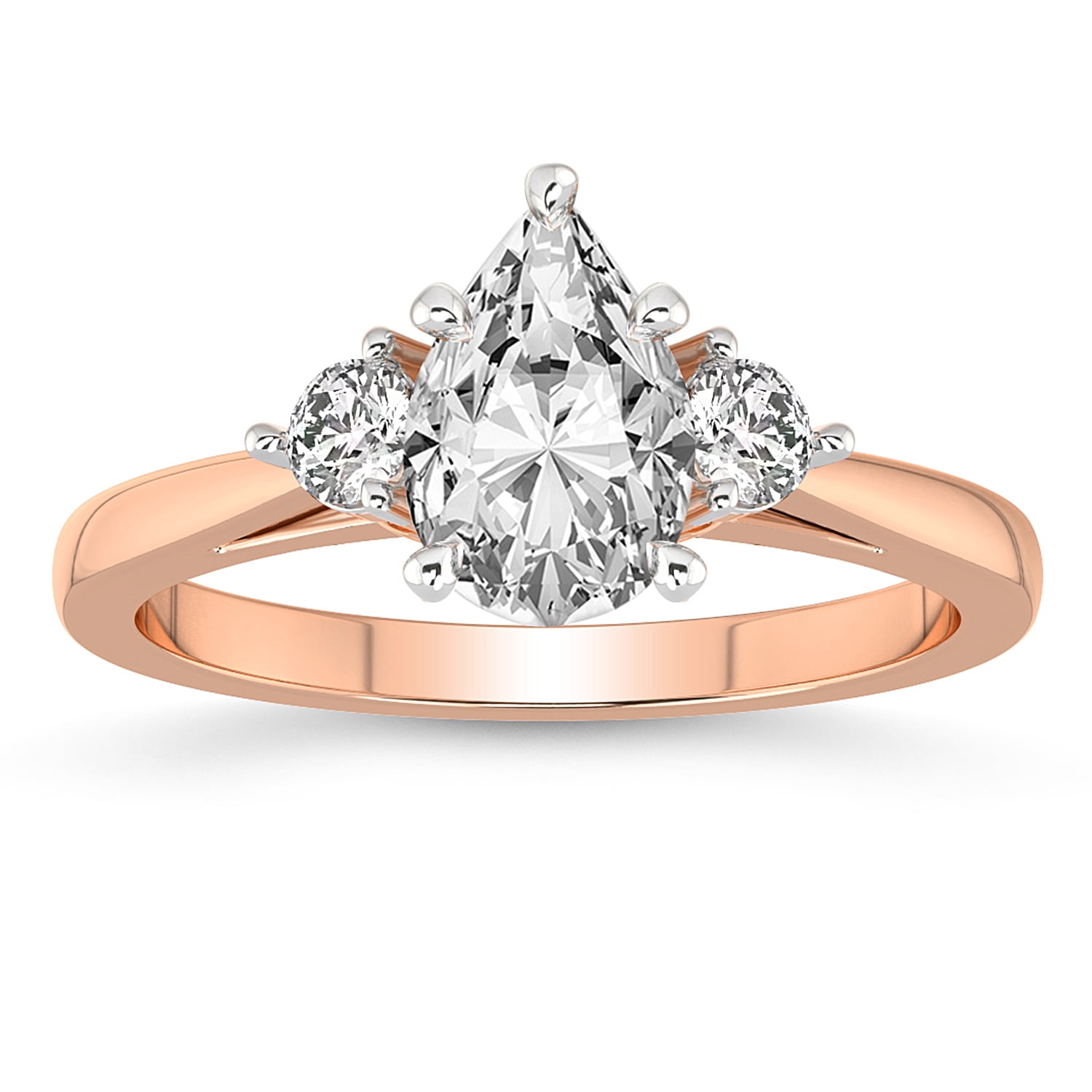 IGI Certified 3 Carat Pear Shape Lab Grown Diamond Engagement Ring ...