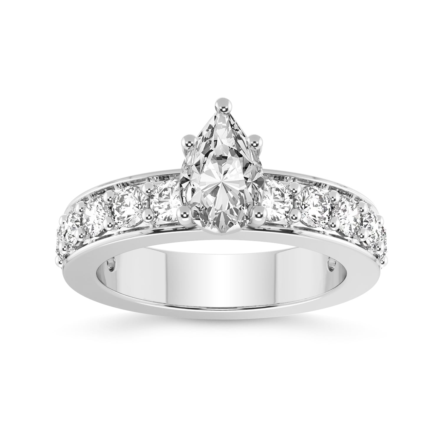 IGI Certified 3 Carat Pear Shape Lab Grown Diamond Engagement Ring ...