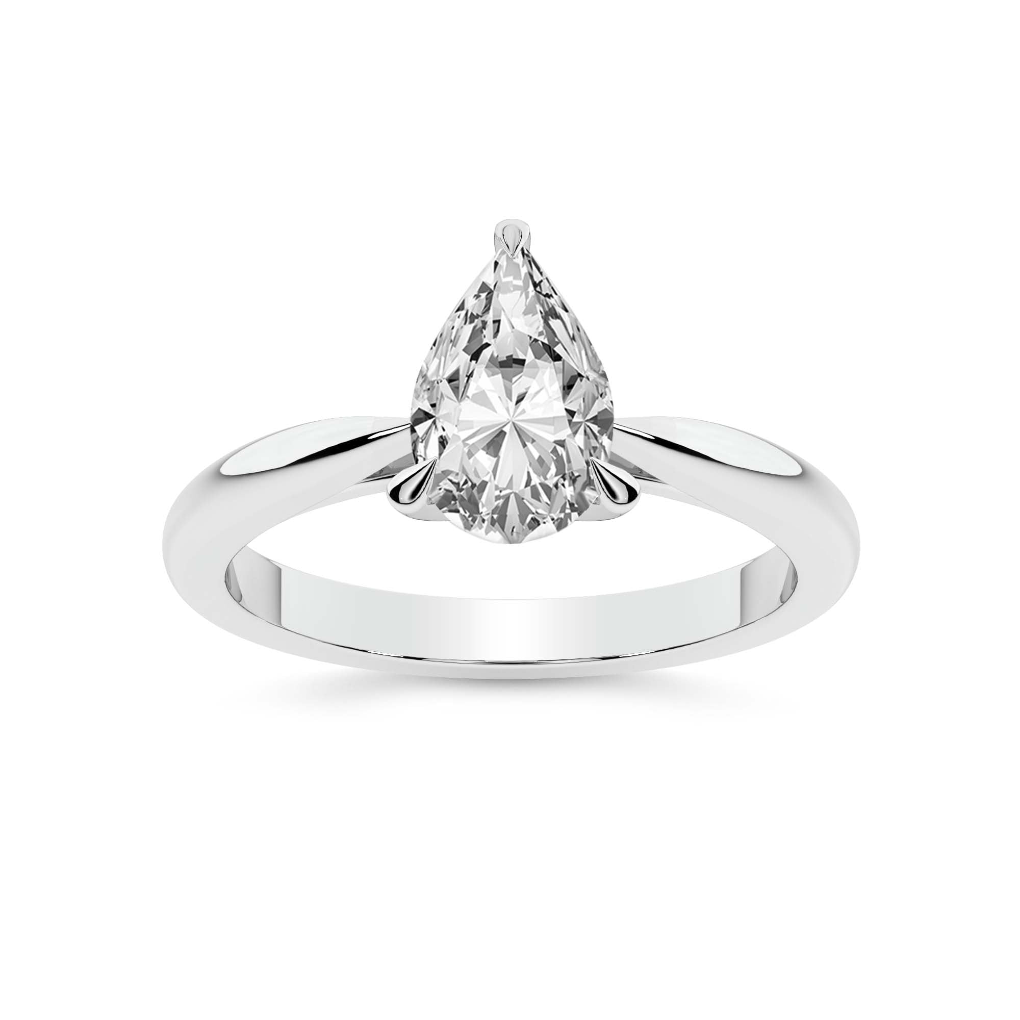 3 Carat IGI Certified Pear Shape Lab Grown Diamond Engagement Ring ...