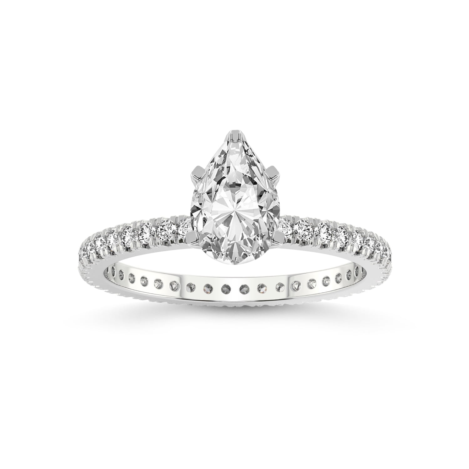 3 Carat IGI Certified Pear Shape Lab Grown Diamond Engagement Ring ...
