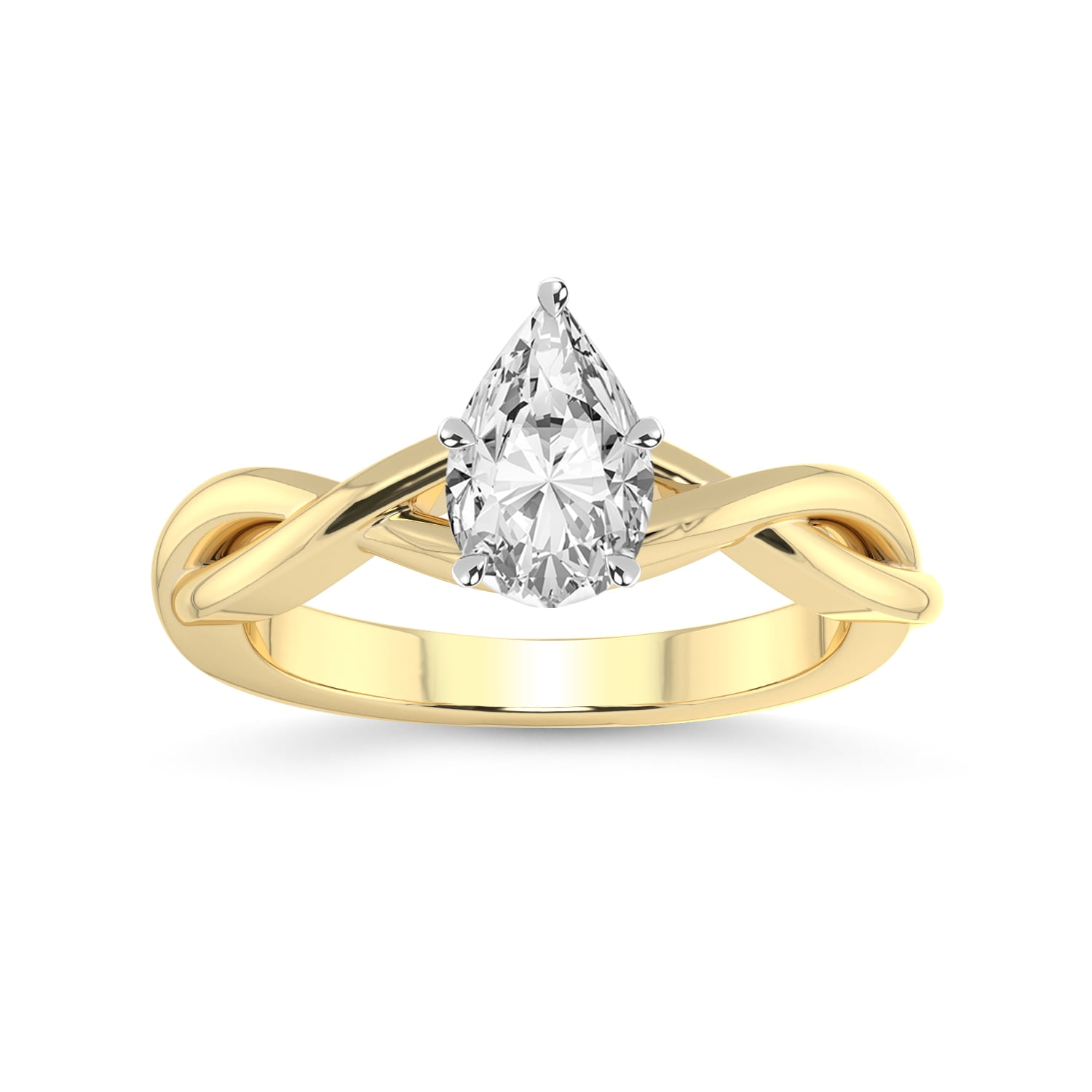3 Carat IGI Certified Pear Shape Lab Grown Diamond Engagement Ring ...