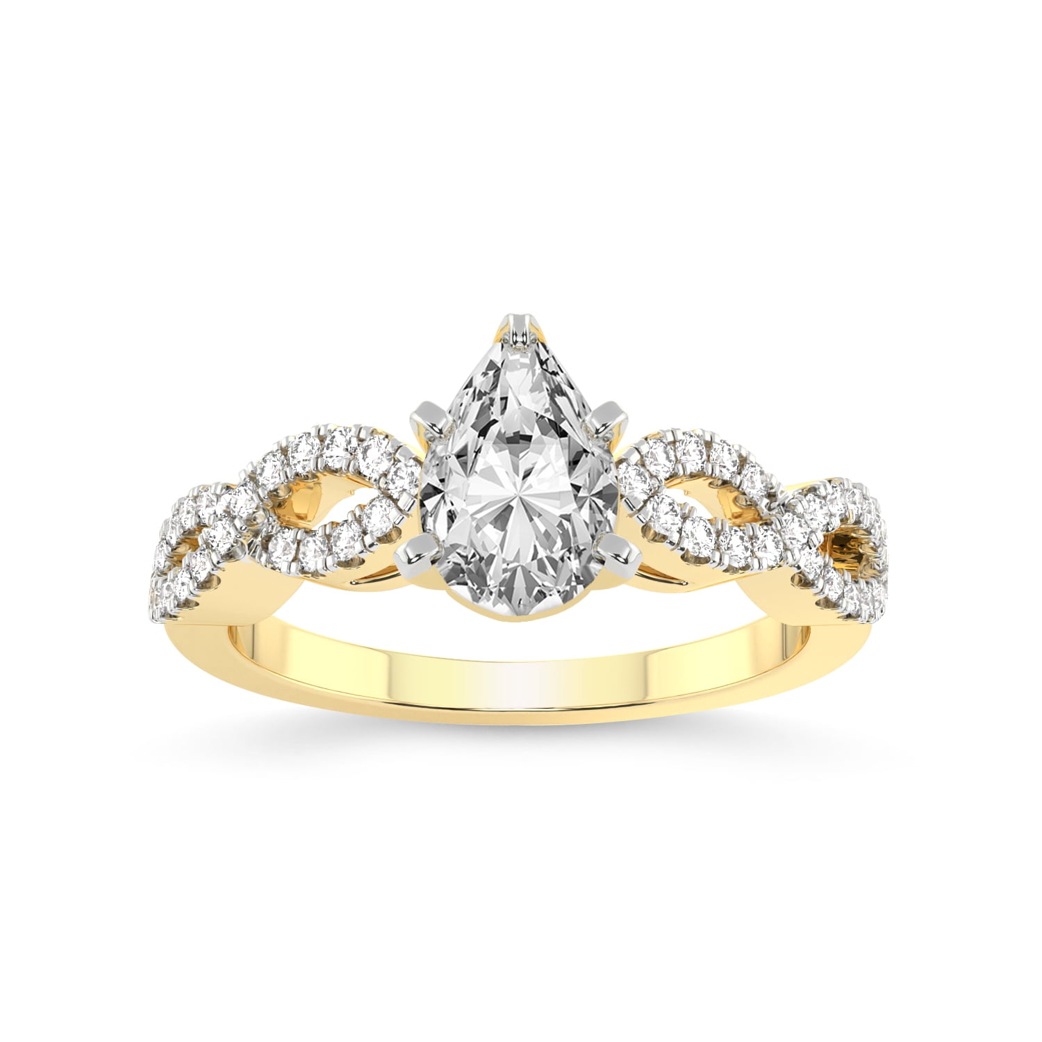 3 Carat IGI Certified Pear Shape Lab Grown Diamond Engagement Ring ...