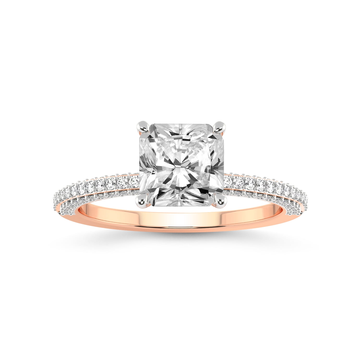 3 Carat IGI Certified Radiant Shape Lab Grown Diamond Engagement Ring ...